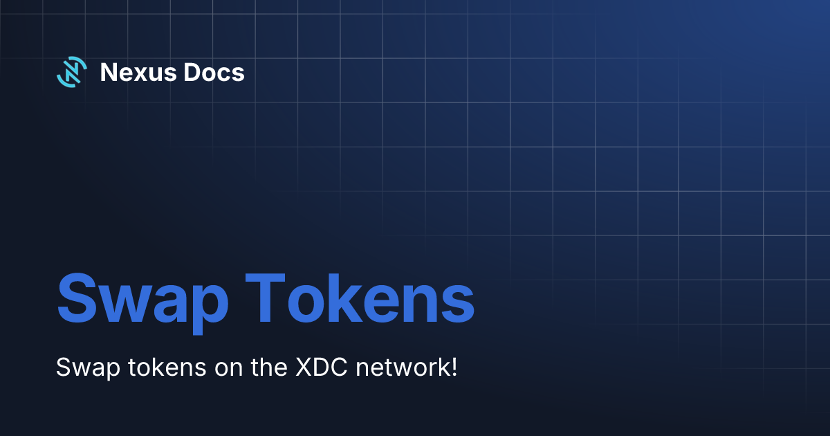 Swap Tokens | Nexus Docs